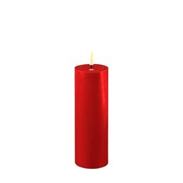 Deluxe Homeart LED Stumpenkerze Real Flame rot 15 cm, &Oslash; 5 cm skandinavische Deko Online Shop