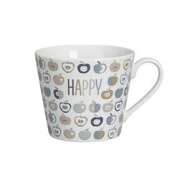 Krasilnikoff Happy Cup, Happy Apples 9 cm, &Oslash; 10 cm, 400 ml, blue skandinavische Deko Online Shop
