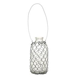 Chic Antique Fil de fer Windlicht aus Glas H&ouml;he 13,5, &empty; 7 cm skandinavische Deko Online Shop