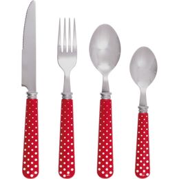 GreenGate Besteck Dotty 4-teilig 22 cm, rot