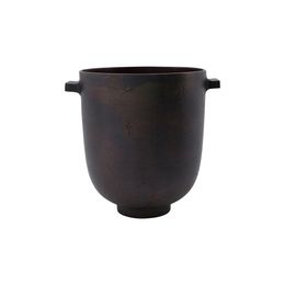 house doctor Blumentopf Foem H&ouml;he 24 cm, &empty; 20 cm, Messingbraun