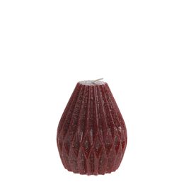 Chic Antique Stumpenkerze Diamant mit Glitzer H12/&Oslash;10 cm cherry