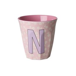 Rice Buchstaben-Becher mit Blumen Medium N skandinavische Deko Online Shop