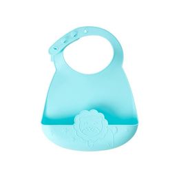 Rice Silikon L&auml;tzchen mit Auffangschale 28 x 22 x 4cm, L&ouml;we, blau