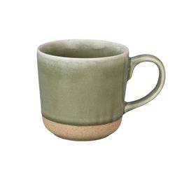Krasilnikoff Keramik Tasse mit Henkel mit Glasur gr&uuml;n