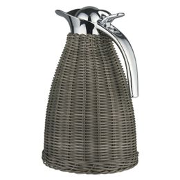 IB Laursen Thermoskanne mit Polyrattangeflecht Dunes H&ouml;he 27 cm, &Oslash; 16,5 cm, grau