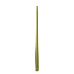 Deluxe Homeart LED Stabkerze mit Lack Real Flame 2er Set &Oslash;2,2 cm x H 38 cm, 2er Set, gr&uuml;n skandinavische Deko Online Shop