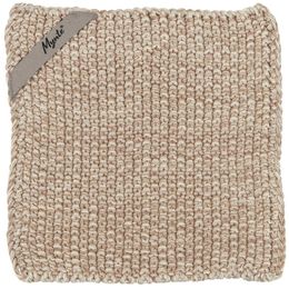 IB Laursen Topflappen Mynte gestrickt 22 x 22 cm, Natur skandinavische Deko Online Shop