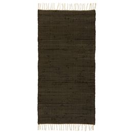 IB Laursen Bodenl&auml;ufer aus Baumwolle 120 x 60 cm, schwarz