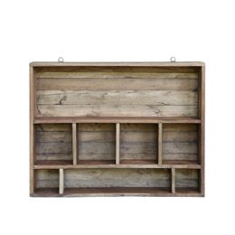 Chic Antique Grimaud Holz Regal f&uuml;r Wand H55 x L70 x B12 cm, natur skandinavische Deko Online Shop