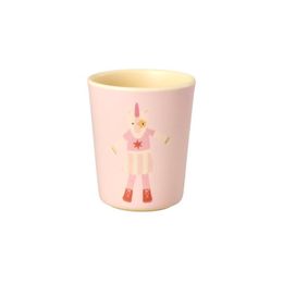Rice Melamin Kinderbecher mit Tiermotiv Melamin Matt 8 cm, &Oslash; 6,5 cm, 150 ml, Einhorn
