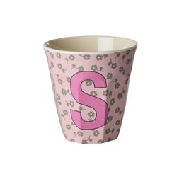 Rice Buchstaben-Becher mit Blumen Medium S skandinavische Deko Online Shop