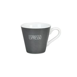 Krasilnikoff Espresso Tasse mit Espresso Aufschrift charcoal