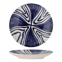 Bloomingville Shama Teller gro&szlig;, Steingut &Oslash; 27 cm, blau