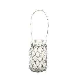 Chic Antique Fil de fer Windlicht aus Glas H&ouml;he 7, &empty; 4 cm skandinavische Deko Online Shop
