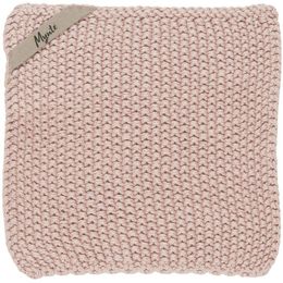 IB Laursen Topflappen Mynte gestrickt 22 x 22 cm, rose shadow