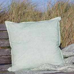 Chic Antique Kissenbezug Aix Maritim gestreift 50 x 50 cm, verte und wei&szlig; skandinavische Deko Online Shop