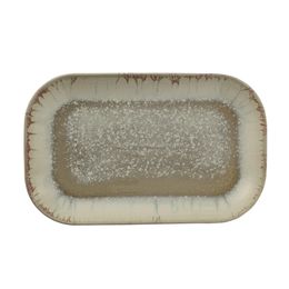 Bloomingville Servierplatte Heather braun, Steingut 31 x 19 x 3 cm