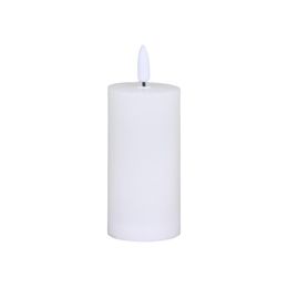 Chic Antique Stumpenkerze mit LED inkl. Batterie H10/&Oslash;5 cm, weiss