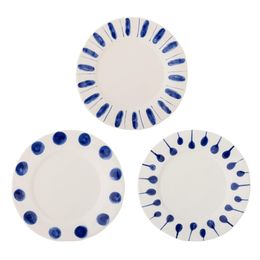 Bloomingville Linora Speiseteller 3er-Set Blau, &Oslash;28 cm