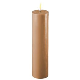 Deluxe Homeart LED Stumpenkerze Real Flame karamell &Oslash;5 x H20cm, karamell skandinavische Deko Online Shop