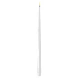 Deluxe Homeart LED Stabkerze mit Lack Real Flame 2er Set &Oslash;2,2 cm x H 38 cm, 2er Set, weiss skandinavische Deko Online Shop