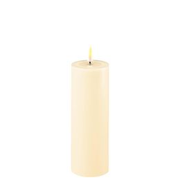 Deluxe Homeart LED Stumpenkerze Real Flame creme &Oslash;5 x H15cm, creme