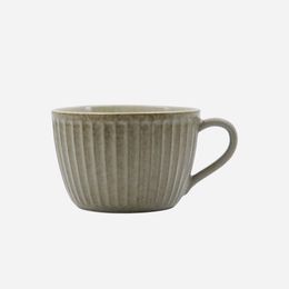house doctor Tasse HDPleat grau/braun, &Oslash; 10.5 cm