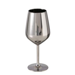 Boltze Weinglas Adora metallic 22 cm, &Oslash; 9 cm, 490 ml, Silber