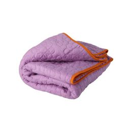 Rice Steppdecke Flower Pattern, Baumwolldecke 180 x 130 cm &ndash; Lila/Orange skandinavische Deko Online Shop