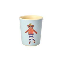 Rice Melamin Kinderbecher mit Tiermotiv Melamin Matt 8 cm, &Oslash; 6,5 cm, 150 ml, Affe