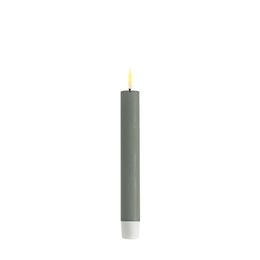 Deluxe Homeart LED 2er Set Stabkerze Real Flame 15 cm, &Oslash; 2,2 cm, 2er Set, salbei skandinavische Deko Online Shop