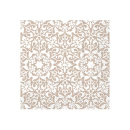 Chic Antique Serviette mit Muster L33/B33 cm, olivgr&uuml;n