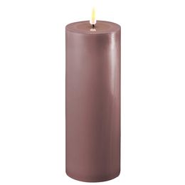 Deluxe Homeart LED Stumpenkerze Real Flame lila &Oslash;7,5 x H20cm, lila skandinavische Deko Online Shop