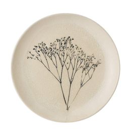 Bloomingville Teller Bea aus Steingut &Oslash; 22 cm, natur