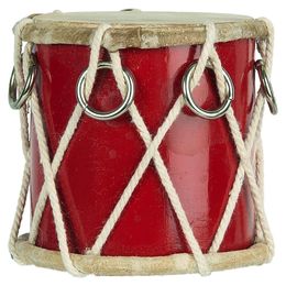 IB Laursen Weihnachtsdeko Trommel H&ouml;he 10, &Oslash; 11 cm, rot