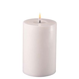 Deluxe Homeart LED Stumpenkerze Real Flame wei&szlig; 15 cm, &Oslash; 10 cm