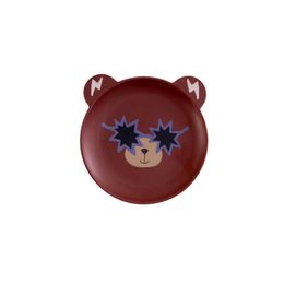 Rice Melamin Kinderteller mit Tiermotiv Matt &Oslash; 19,5 cm, H&ouml;he 2 cm, B&auml;r skandinavische Deko Online Shop