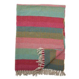 Bloomingville Decke Isnel aus recycelter Baumwolle 160 x 130 cm, rot skandinavische Deko Online Shop