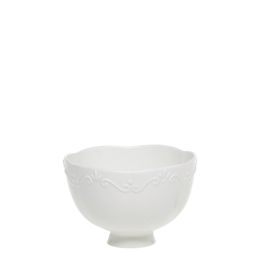 Chic Antique Provence Sch&uuml;ssel aus Porzellan 10 cm, &Oslash; 14 cm, wei&szlig;