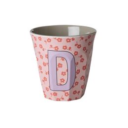 Rice Buchstaben-Becher mit Blumen Medium D skandinavische Deko Online Shop