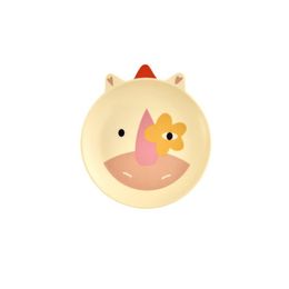 Rice Melamin Kinderteller mit Tiermotiv Matt &Oslash; 19,5 cm, H&ouml;he 2 cm, Einhorn skandinavische Deko Online Shop