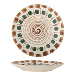 Bloomingville Shama Teller gro&szlig;, Steingut &Oslash; 27 cm, gr&uuml;n