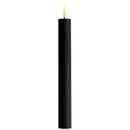 Deluxe Homeart LED 2er Set Stabkerze Real Flame 24 cm, &Oslash; 2,2 cm, 2er Set, schwarz skandinavische Deko Online Shop
