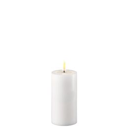 Deluxe Homeart LED Stumpenkerze Real Flame wei&szlig; 10 cm, &Oslash; 5 cm skandinavische Deko Online Shop