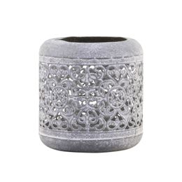 Chic Antique Windlicht mit Dekomuster H11 x &Oslash;10,5 cm, antique zink skandinavische Deko Online Shop
