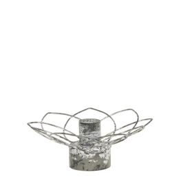 Chic Antique Eisen Kerzenst&auml;nder in Blumenform 7x15 cm skandinavische Deko Online Shop