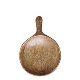 Chic Antique Tours Servierplatte in Holz 2x20x14 cm natur, rund skandinavische Deko Online Shop
