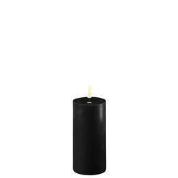 Deluxe Homeart LED Stumpenkerze Real Flame schwarz 10 cm, &Oslash; 5 cm skandinavische Deko Online Shop