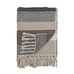 Bloomingville Decke Isnel aus recycelter Baumwolle L160xB130 cm, braun skandinavische Deko Online Shop